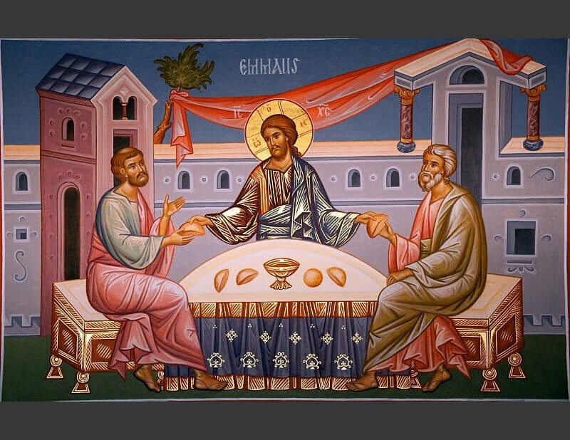 Orthodox Icon Supper at Emmaus II - Hand painted Icon