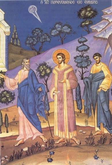 Orthodox Icon The Walk to Emmaus - Hand painted Icon