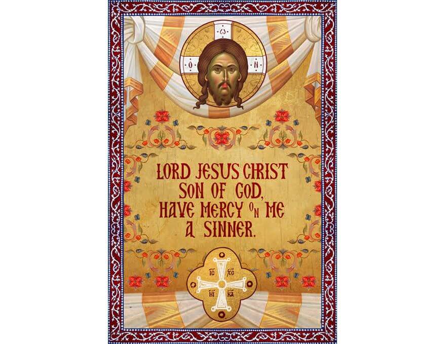Jesus Christ Prayer - Hand painted Icon of Jesus Christ
