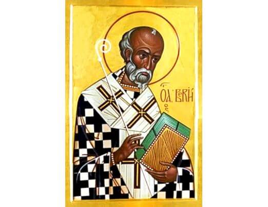 Orthodox Icon Saint Birinus of Dorchester - Hand painted