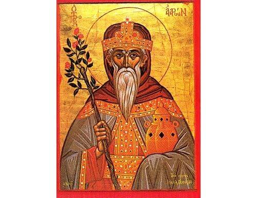 Orthodox Icon St. Aaron of Old Testament Hand painted Icon