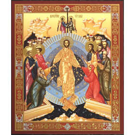 Orthodox Icon Resurrection Descent into Hell Mini Icon 3"x2"