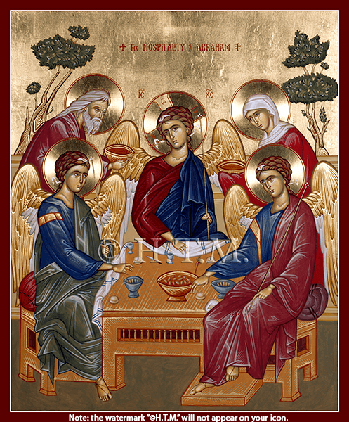 Orthodox Icon Hospitality of Abraham Saints Abraham Sarah
