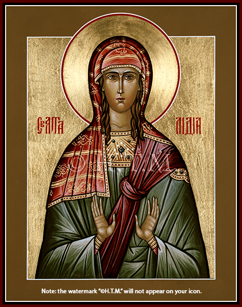 Orthodox Icon of Saint Lydia, Disciple of Saint Paul
