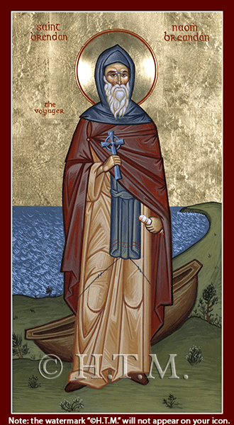 Orthodox Icon of Saint Brendan the Voyager