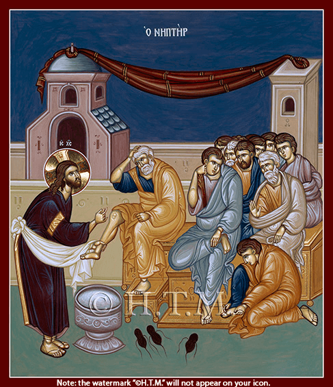 Orthodox Icons Jesus Christ Washing of the Disciples feet
