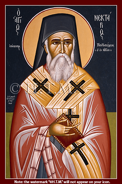 Orthodox Icon of Saint Nectarius in Vestments