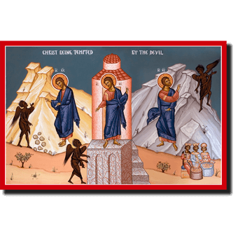 Orthodox Icons of Jesus Christ Tempted by the Demons Icon